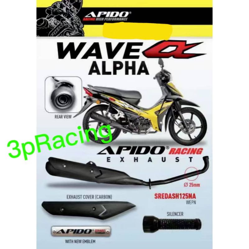 ALPHA /CX 110 EXHAUST STANDARD RACING APIDO | Shopee Malaysia