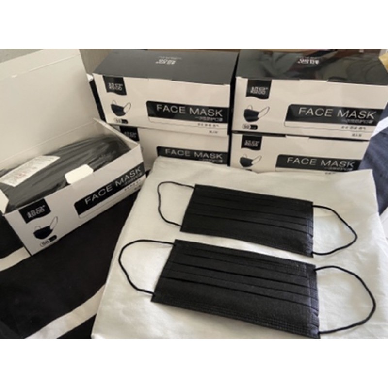 3PLY EARLOOP BLACK MASK (READY STOCK) | Shopee Malaysia