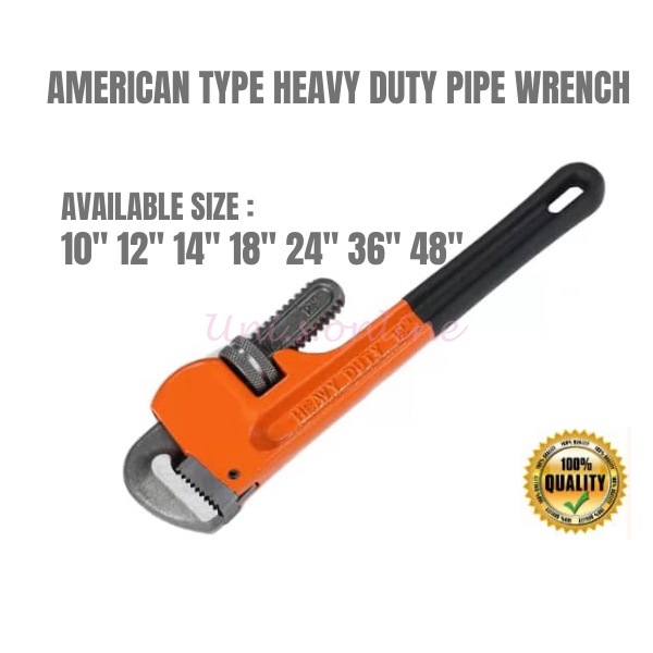 10" / 12" / 14" HEAVY DUTY ADJUSTABLE PIPE WRENCH PLUMBER SPANNER ...