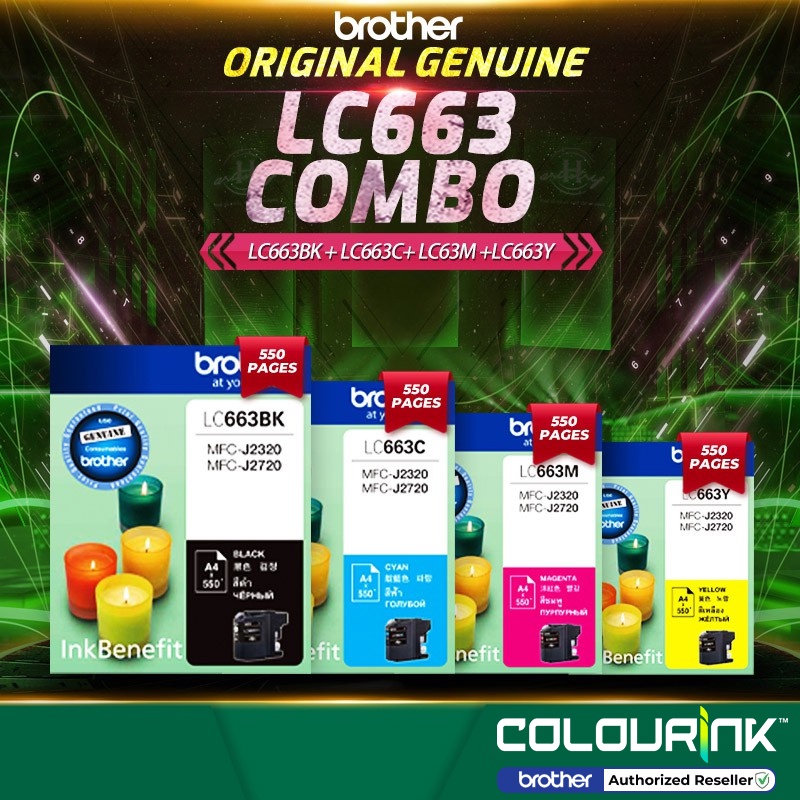 🎆CLEAR STOCK🎆 Brother Original Genuine LC663 Ink Cartridge for MFC-J2320DW MFC-J2720DW LC669XL ...