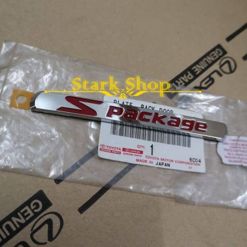 ORIGINAL TOYOTA ESTIMA ACR50 REAR EMBLEM S PACKAGE LOGO MARK | Shopee ...