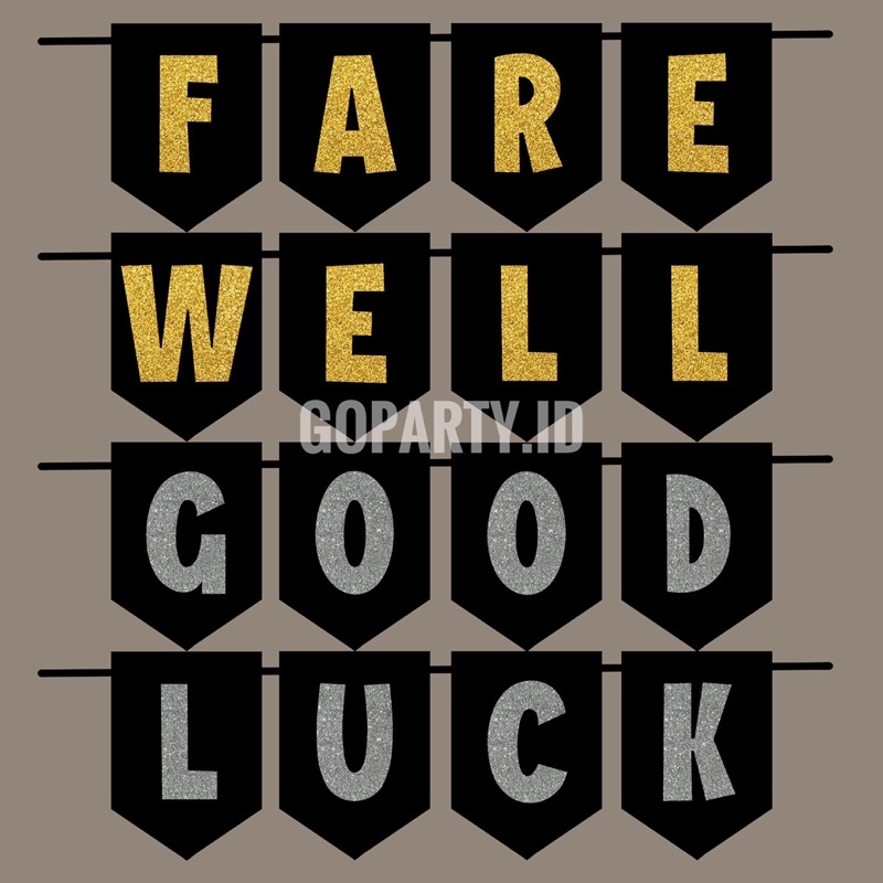 Farewell GOODLUCK BUNTING FLAG BANNER GOODBYE FAREWELL Wall Decoration ...