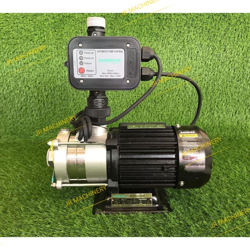 SHIMGE BWJ2-3 PC AUTOMATIC STAINLESS STEEL HORIZONTAL MULTISTAGE CENTRIFUGAL WATER PUMP | Shopee ...
