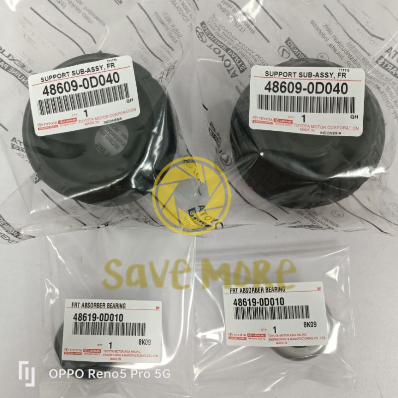 48609-OD040 TOYOTA VIOS NCP93 YARIS NCP91 2008-2013 FRONT ABSORBER MOUNTING AND BEARING | Shopee ...
