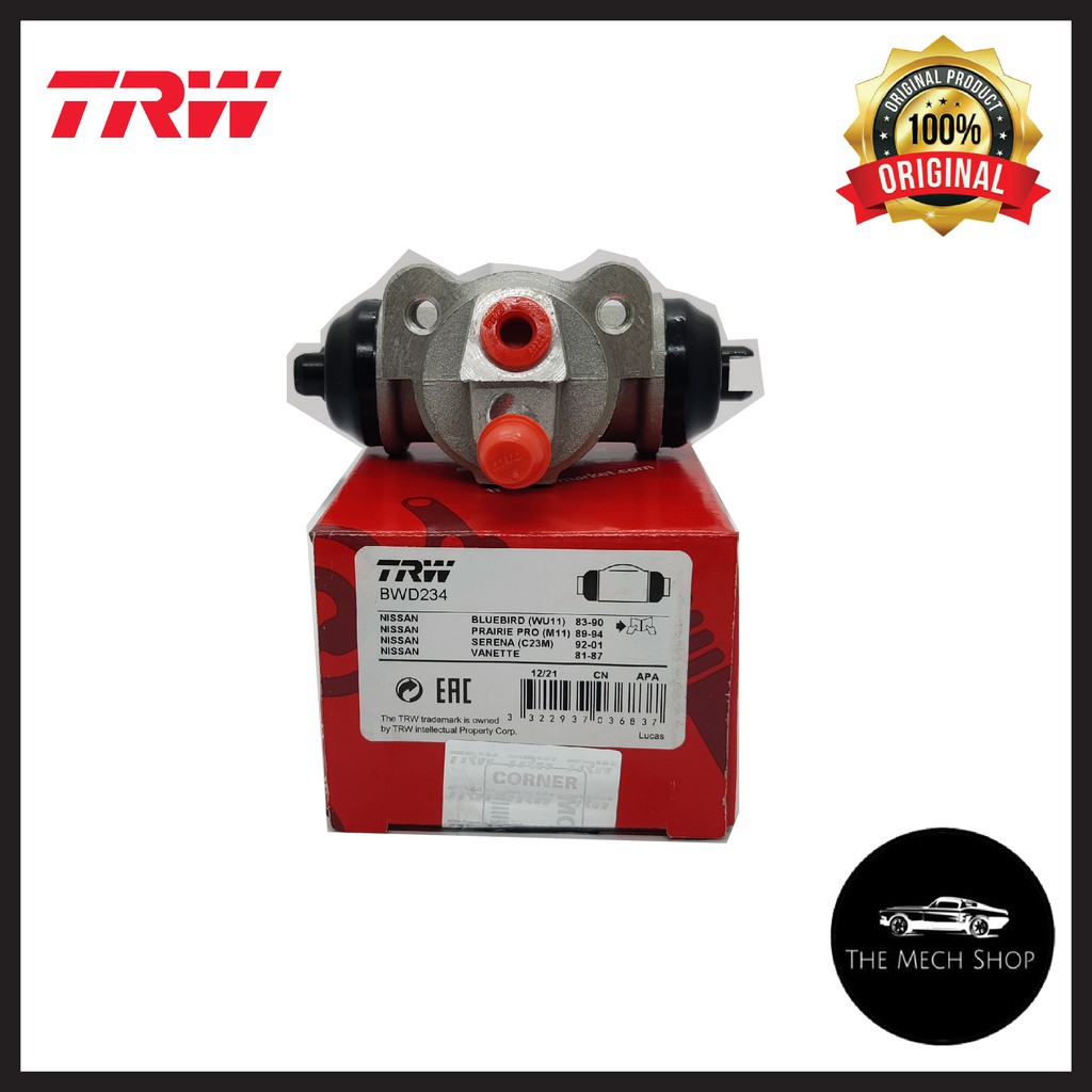 TRW Brake Pump Wheel Cylinder Rear BWD234 for Nissan Vanette C22 Serena C23 C24 - 3/4" | Shopee ...