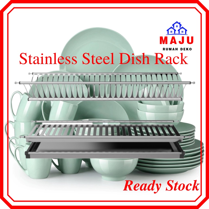 MAJU Dish Rack 304 Stainless Steel inside Cabinet Rak Pinggan 304 ...