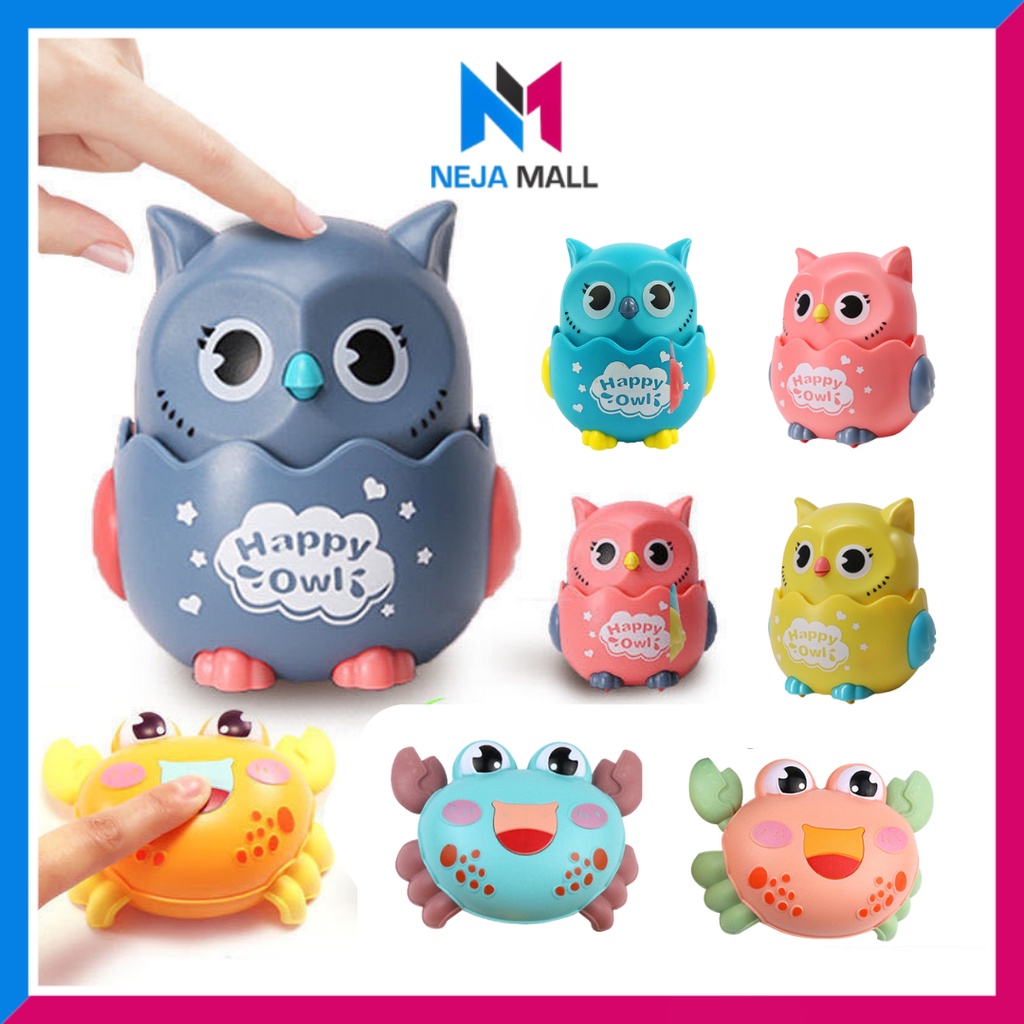 Ready Stock Cute Press and Go Spring Toys Crab Baby Kids Birthday ...