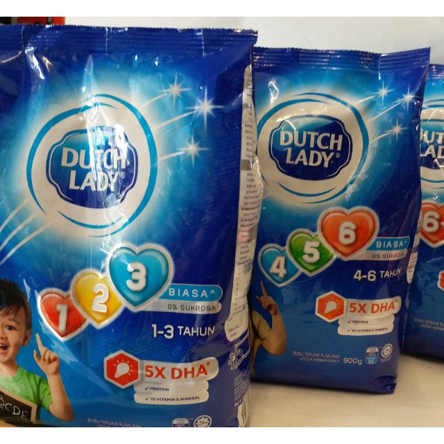 Dutch Lady 123 /456 /6+ (850gm) *123 coco/123 biasa (850gm) | Shopee ...