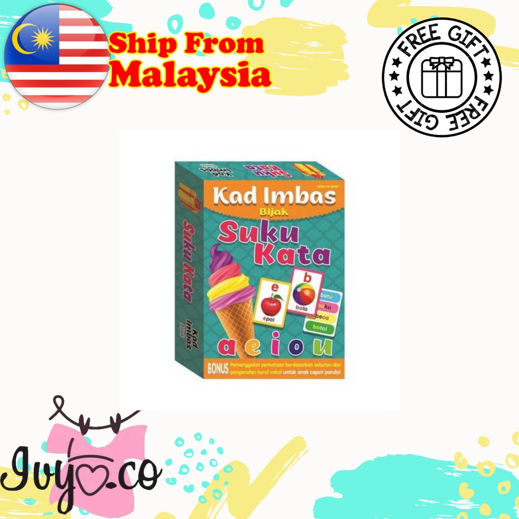 kad imbas bijak suka kata aeiou (Flash card) | Shopee Malaysia