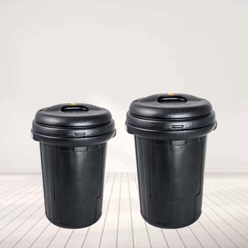 TKTT 70 Liter Mapo HDPE Fiber Dustbin Unbreakable Bin Heavy Duty Dustbin Tong Sampah Tong Hitam ...