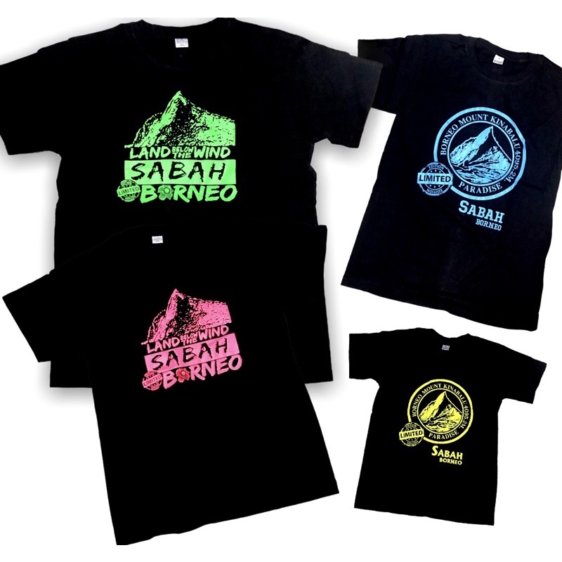Baju T-shirt Borneo Unisex Corak Sabah 🔥🔥🔥 neon baju sabah | Shopee ...