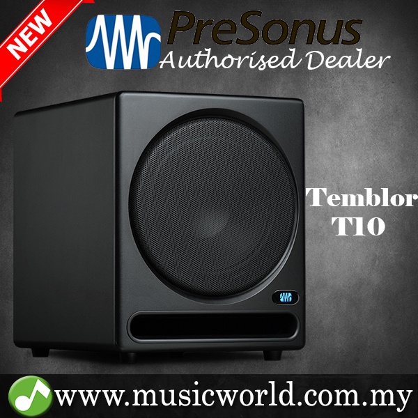PreSonus Temblor T10 10" Powered Studio Active Subwoofer Studio Monitor ...
