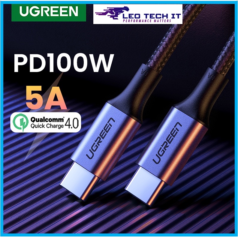 UGREEN PD100W 20V 5A Fast Charging Nylon Bradied Type C To Type C Cable | Shopee Malaysia