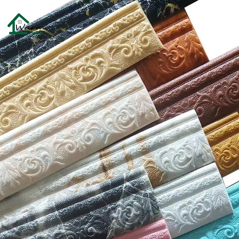 2.3m*10cm 3D Wall Skirting Border Home Decor Wall Self-Adhesive ...