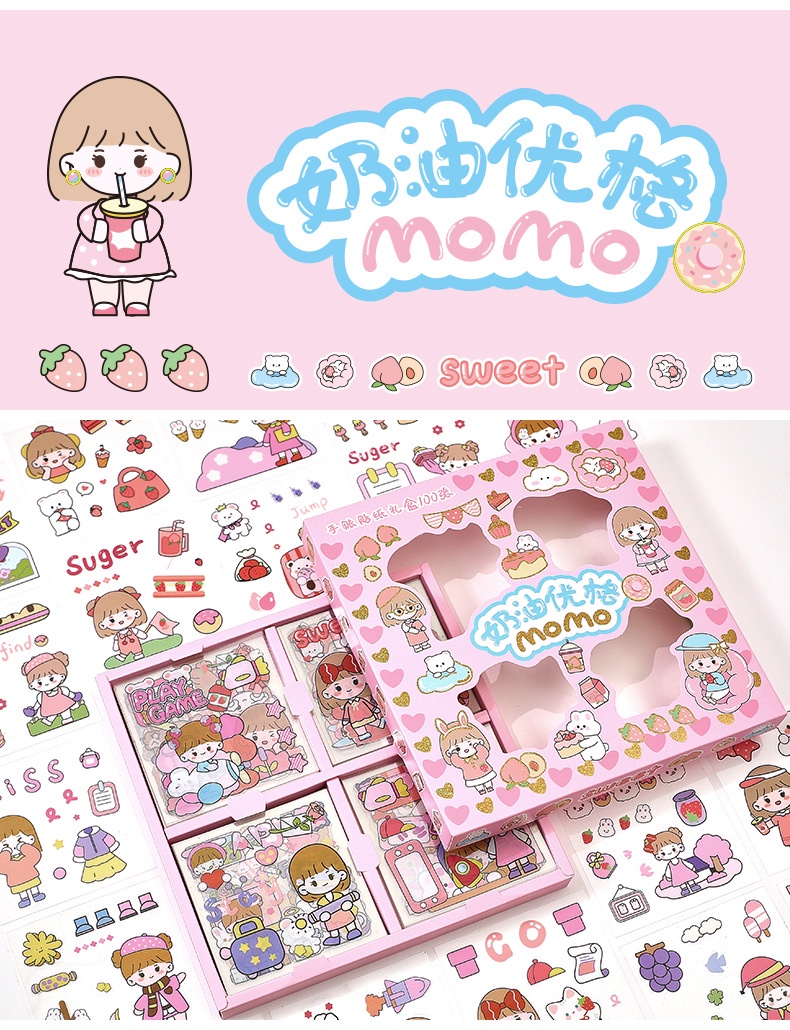 Stickers Asthetic Stickers 800PCS/100SHEETS Colorful Vinyl Cute ...