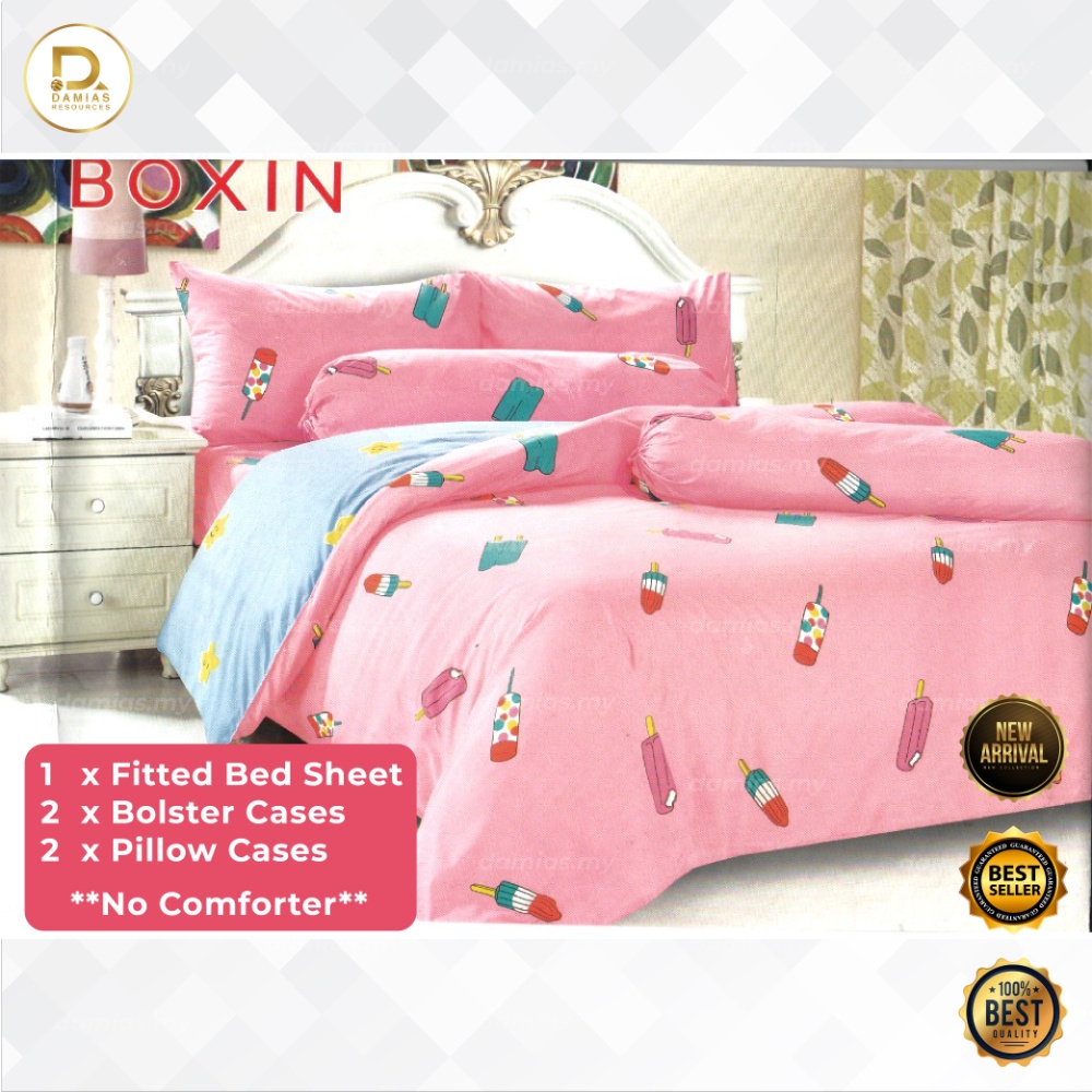 PROMOSI CADAR SET KING 4IN1 5IN1 FITTED IBNUSINA COTTON KAIN TEBAL HARGA KILANG KING BEDSHEETS ...