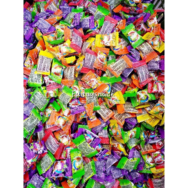 350biji Gula-Gula Super Chewy Candy Fruitplus Apple / Strawberry ...