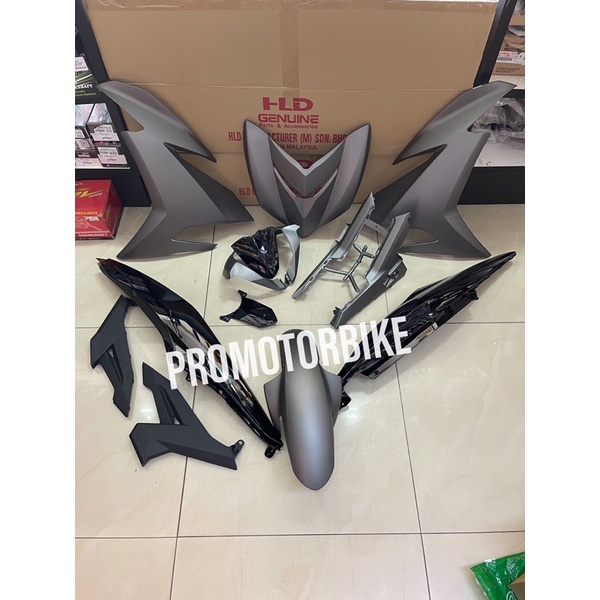 HLD ( LIMITED ) Y15 Y15ZR V2 V3 V4 COVERSET COVER SET BODYSET EXCITER MATT GREY BLACK (GREY+BG ...