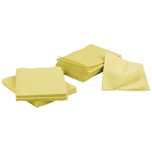 13 X 18 Yellow Dental Towels, Patient Napkins, 125 Bibs100% Original ...