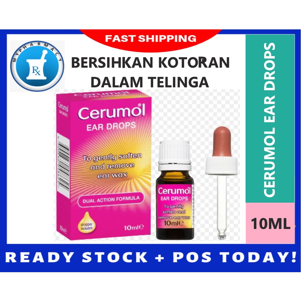 CERUMOL EAR WAX SOFTENER 10ML MEMBERSIHKAN TAHI TELINGA REMOVE EAR WAX ...