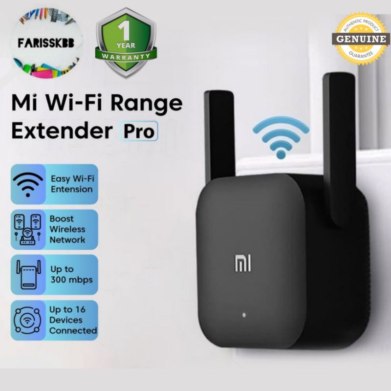 [Malaysia 2 Pin Plug] Xiaomi Mi Wi-Fi Router Range Extender Pro Up To ...