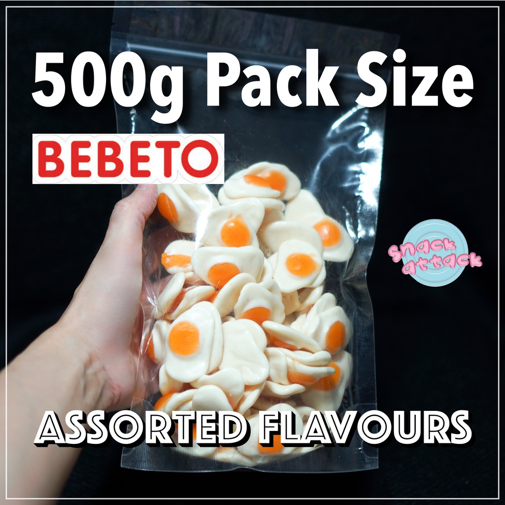 [S.A] 500g ASSORTED Bebeto Gummy Candy [REPACK] [Resealable Zip Lock ...