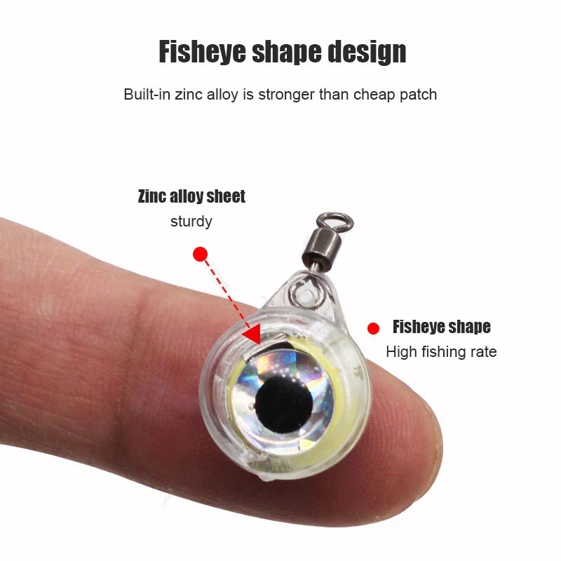 Mini LED Fishing Lure Night Light Battery Powered Glow Underwater ...