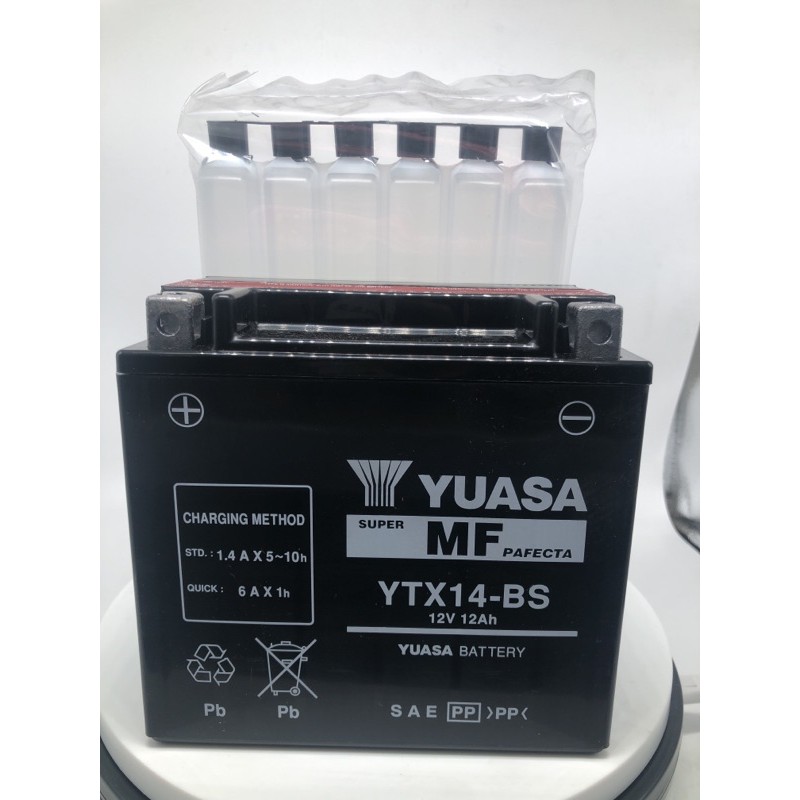 YUASA YTX14-BS BATTERY F700GS F650GS R nine T R1200GS C650 GT, Sport ...