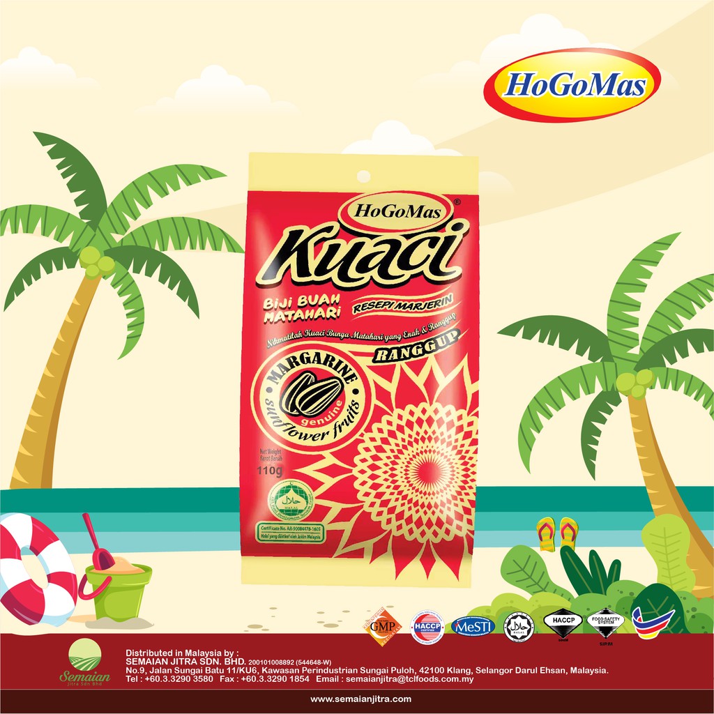 [110g & 300g] Hogomas Sunflower Seeds Kuaci | Snacks | Biji Buah ...