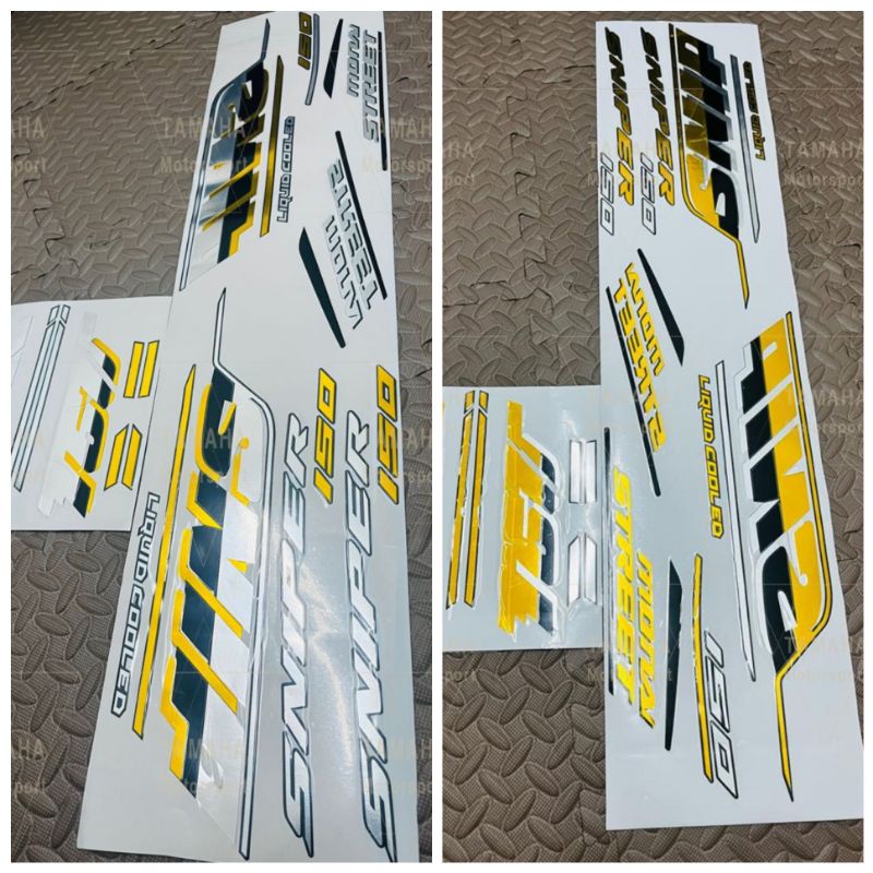 Yamaha Y15 Y15zr Body Cover Stripe Sticker Sniper 2018 custom gold ...