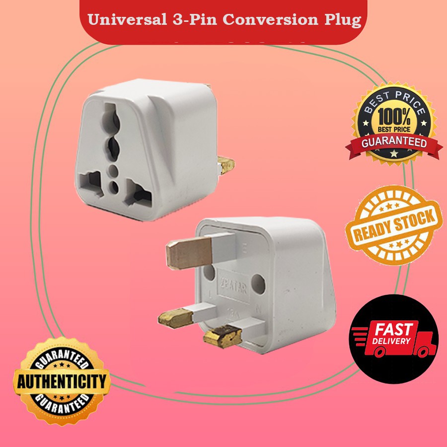 [Ready Stock] Zeatar 3-Pin Universal Adapter Plug Head UK 3 Pin ...