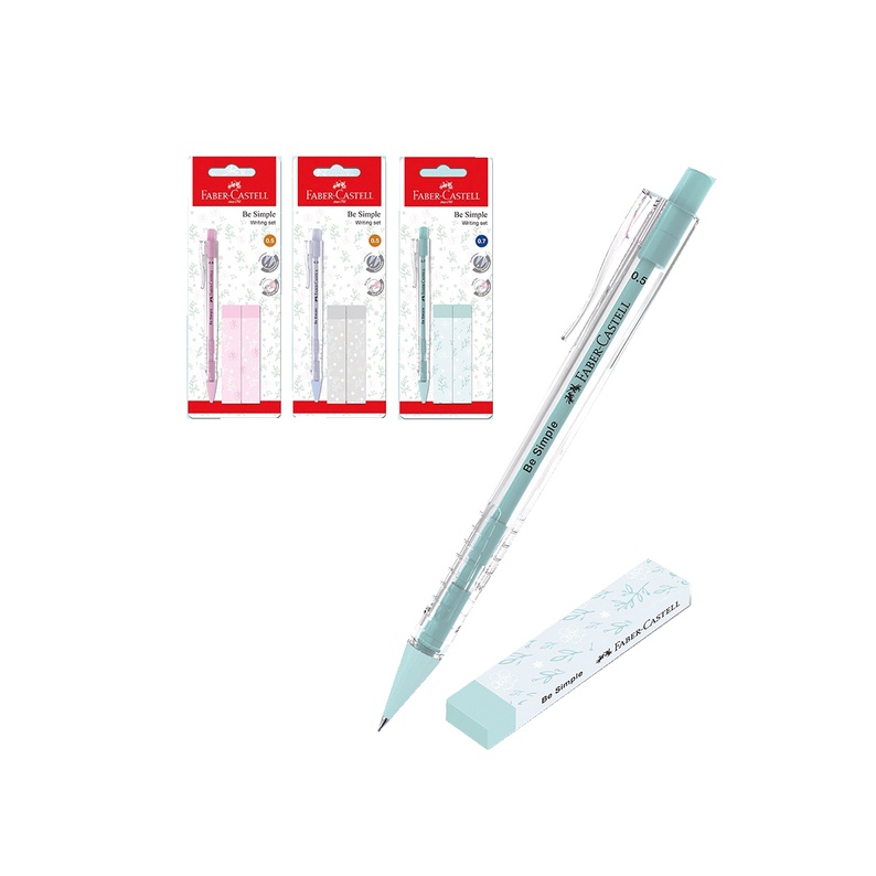 FABER-CASTELL BE SIMPLE WRITING SET MECHANICAL PENCIL 0.5 + DUST FREE ...