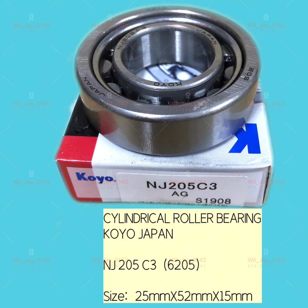 KOYO NJ205 (6205 ), NJ204 (6204 ), NJ203 ( 6203 ) CYLINDRICAL ROLLER ...