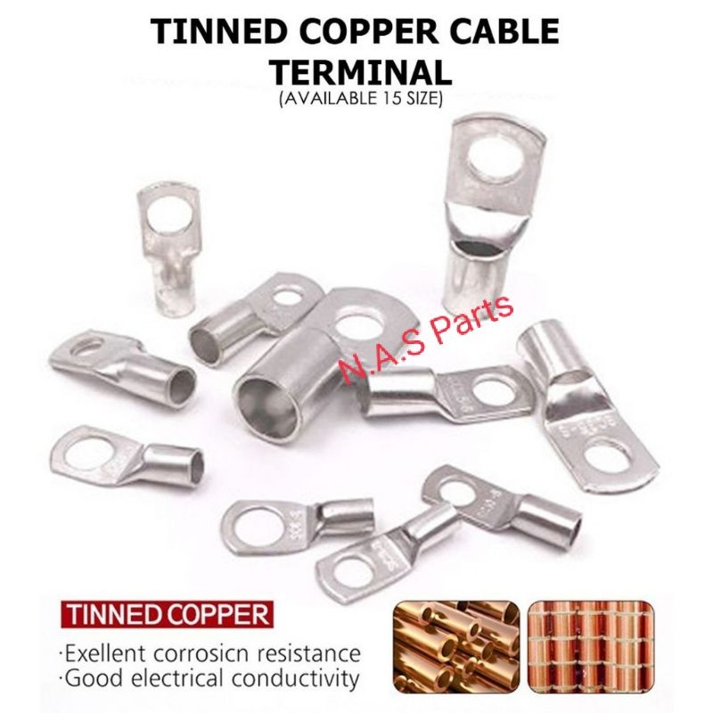 Cable Lug SC Series Tinned Copper Cable Lug Wire Connector Battery ...