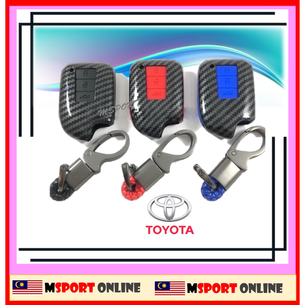 Toyota Vios / All-New Vios 2019-2021 Keyless Remote Carbon Fibre Hard ...
