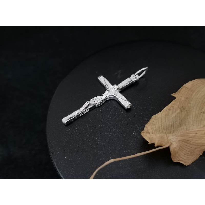 925 pure silver 19 ×33mm Jesus Christ Cracifix Cross Religious pendant ...