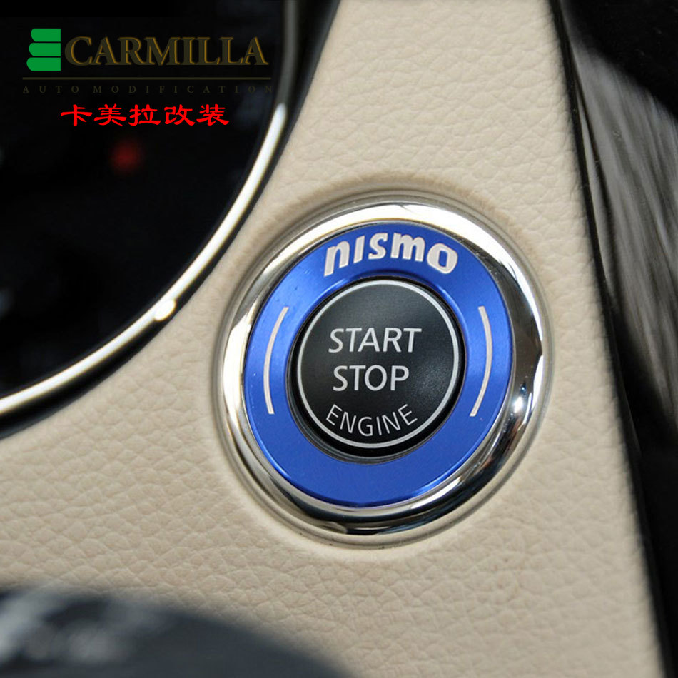 Nismo Logo Car Key Ignition Switch Hole Circle Cover Trim Sticker for ...