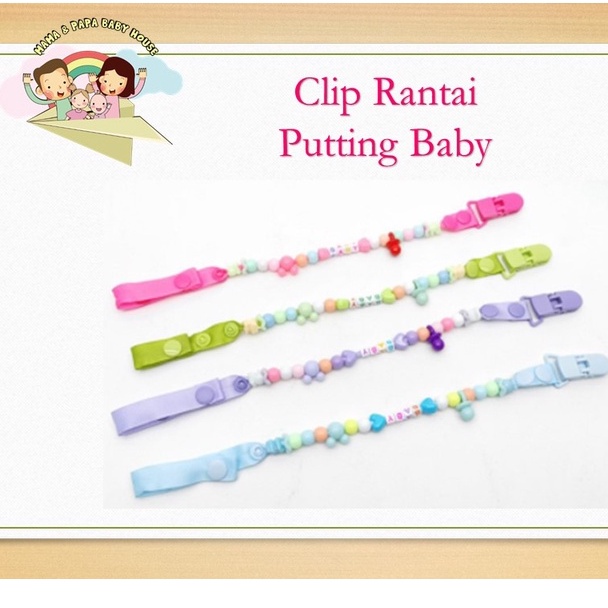 Mom Love Clip Rantai Puting Baby / Pacifier Attacher / Pacifier Chain ...