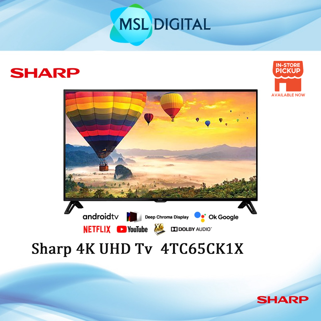 SHARP AQUOS 65 Inch 4K UHD Android TV - 4TC65CK1X 65CK1X | Shopee Malaysia