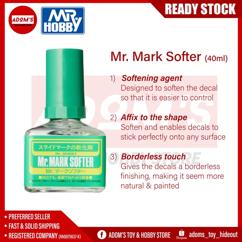 [Ready Stock] MR HOBBY Mr Mark Softer & Mr Mark Setter (40ml) (Gundam ...