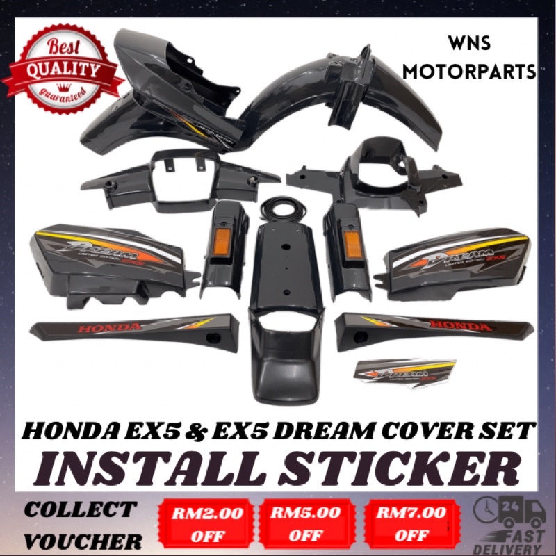 EX5/EX5 DREAM BODY COVER SET (SIAP TAMPAL STICKER) | Shopee Malaysia