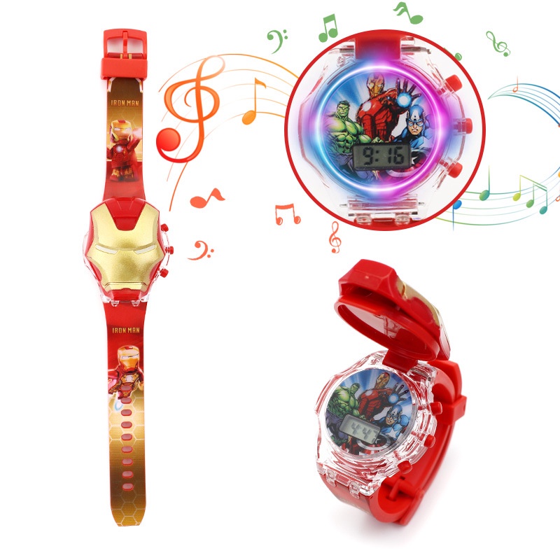 Jam Tangan Budak Cartoon Design Colourful Light with Music Digital Kids ...