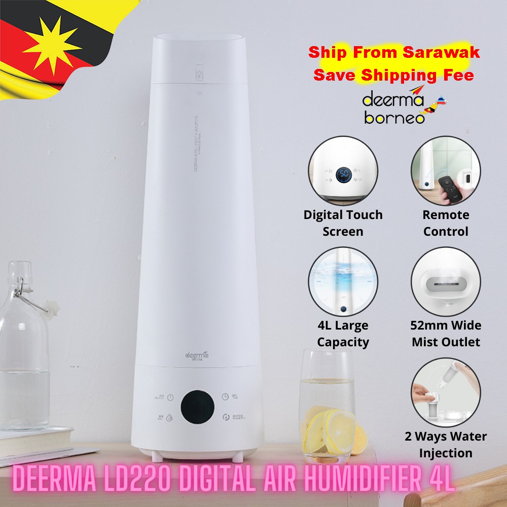 Deerma LD220 Air Humidifier 4L - Stand Floor Digital With Remote Control Pelembap Udara 加湿器 ...