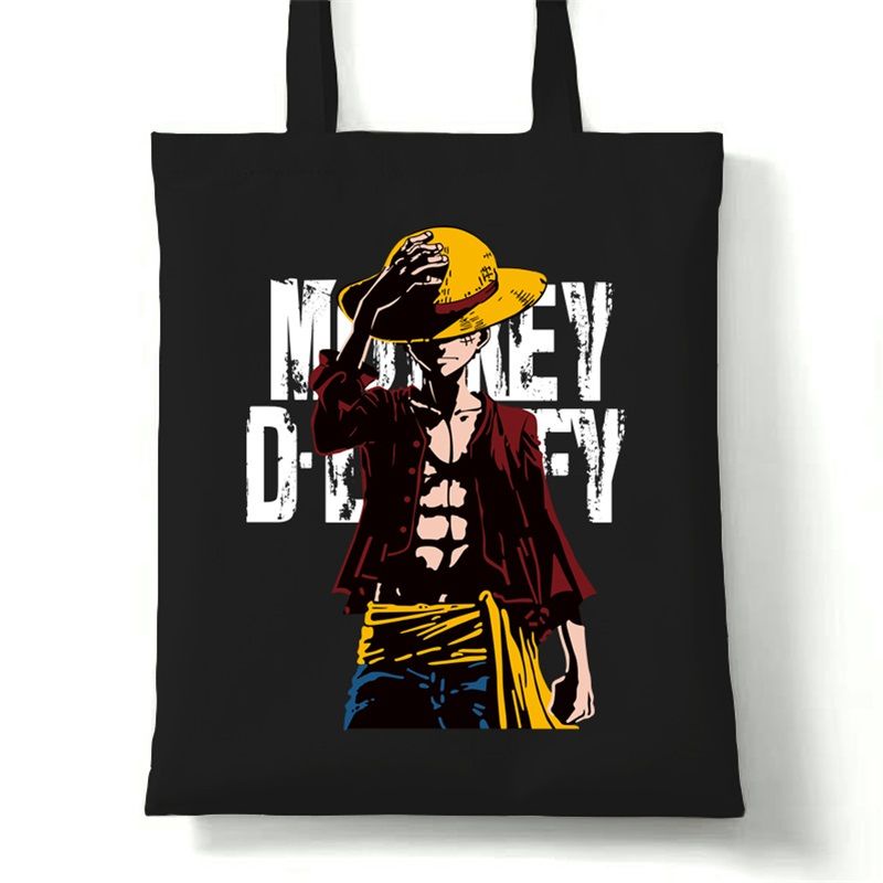 Anime One Piece Luffy Canvas Bag Women Shoulder Tote Bag Female Large ...