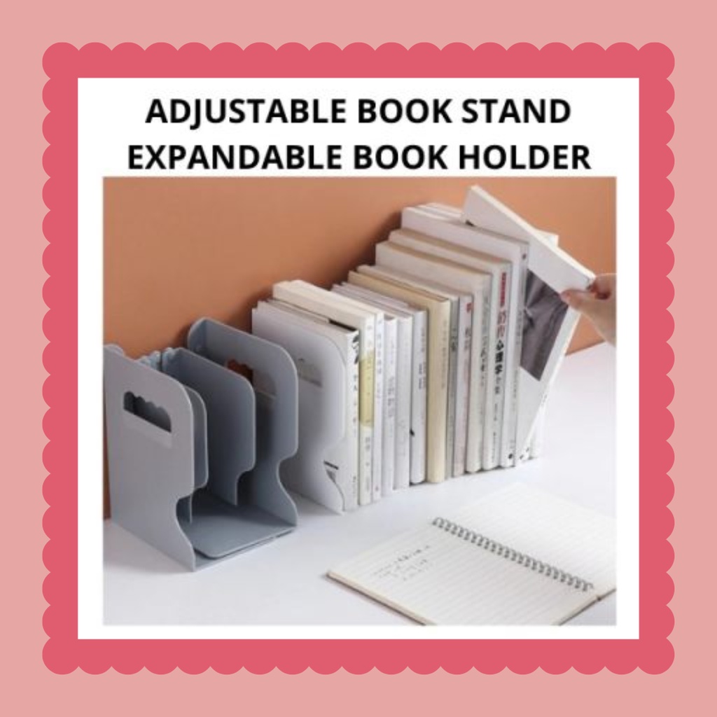 【Fast Delivery】 ADJUSTABLE BOOK STAND EXPANDABLE BOOK HOLDER/ SHELF ...