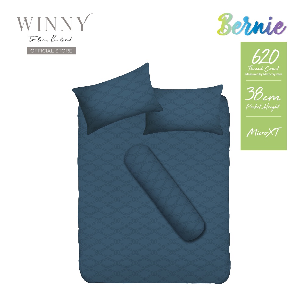 WINNY Hues Bernie Ramsen Fitted Sheet Set-620TC (QUEEN) | Cadar MicroXT ...