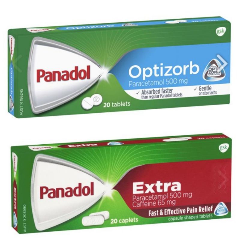 Panadol Paracetamol 500mg Contents 20/Panadol Optizorb/Panadol ...