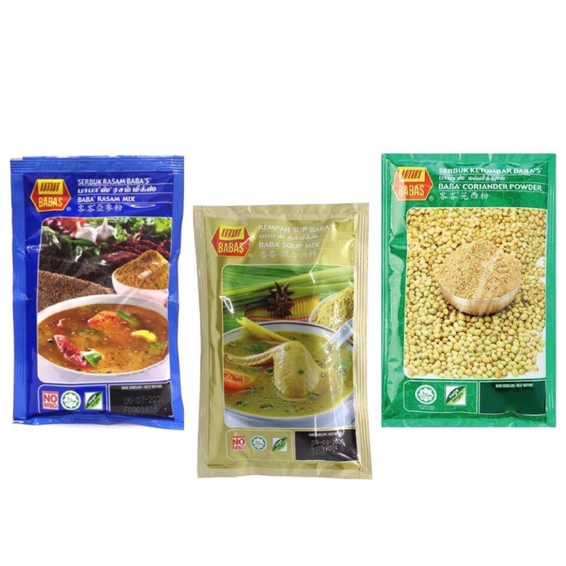 Babas Soup Mix | Babas Rasam Mix | Babas Coriander Powder | Rempah Sup ...