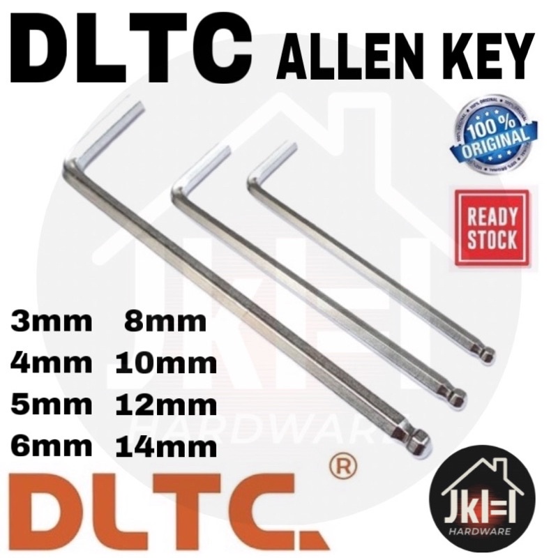 (HEAVY DUTY)DLTC ALLEN KEY /Ball point allen key 3mm 4mm 5mm 6mm 8mm ...