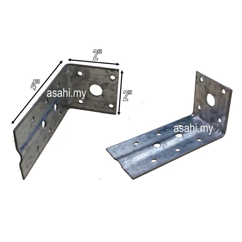 2'' x 2'' x 4'' x 1.5mm / Sesiku bumbung / Bracket Atap / L Bracket GI ...